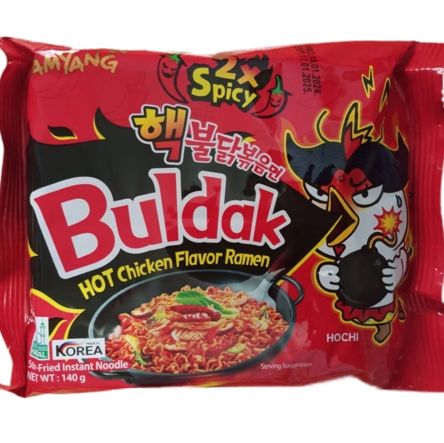 Samyang BULDAK Red 2X Spicy Noodles 140 Grams Korean Ramen Imported ...