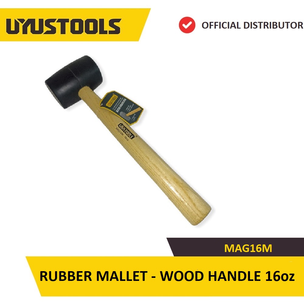 UYUSTOOLS MAG16M RUBBER MALLET WOOD HANDLE 16oz | Daraz.pk