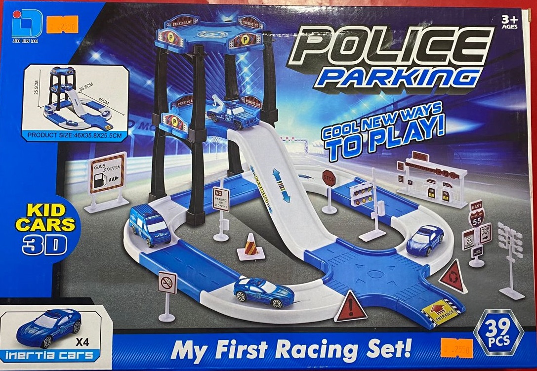 Police Parking Set, Vehicles Play Set for Kids, kids car 3d, DIY Assembling | Daraz.pk