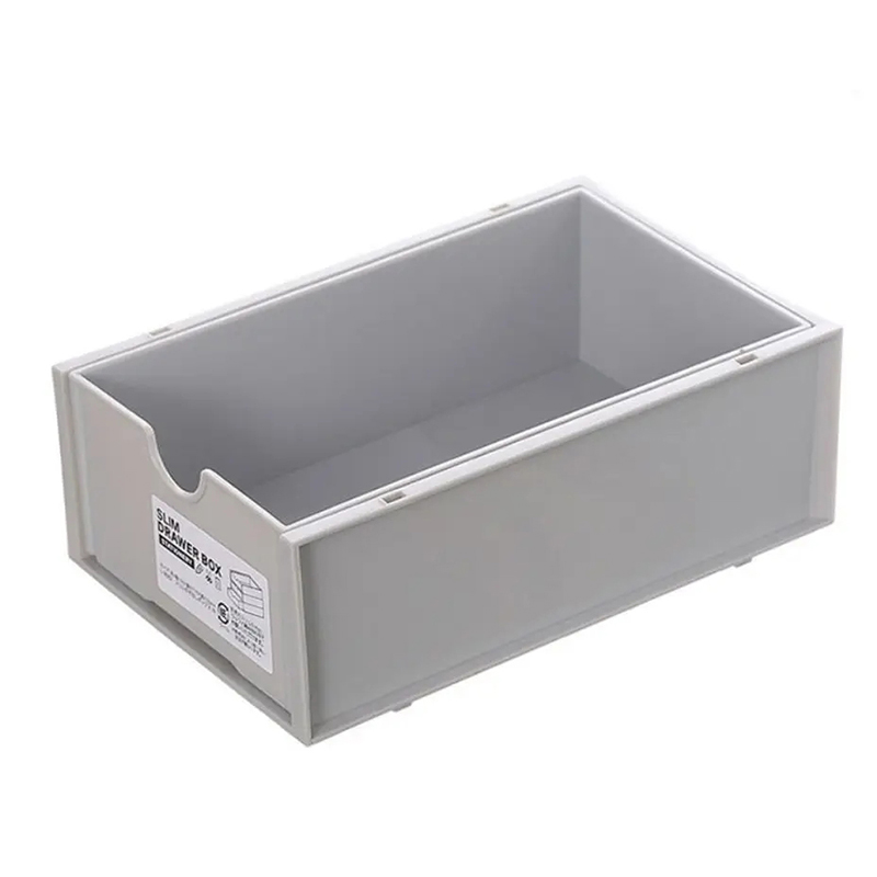 Plastic Drawer Storage Box Minimalist Stackable Transparent Cosmetic ...