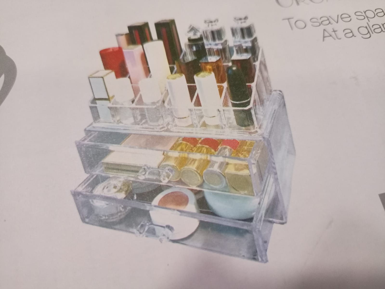 Storage Clear Acrylic Transparent Makeup Box Organizer | Daraz.pk