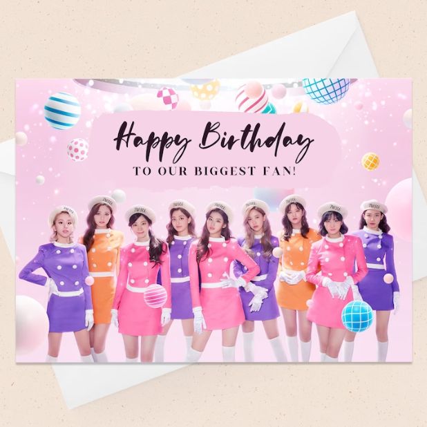Twice Birthday Card K-Pop Greetings Invitation Card | Daraz.pk