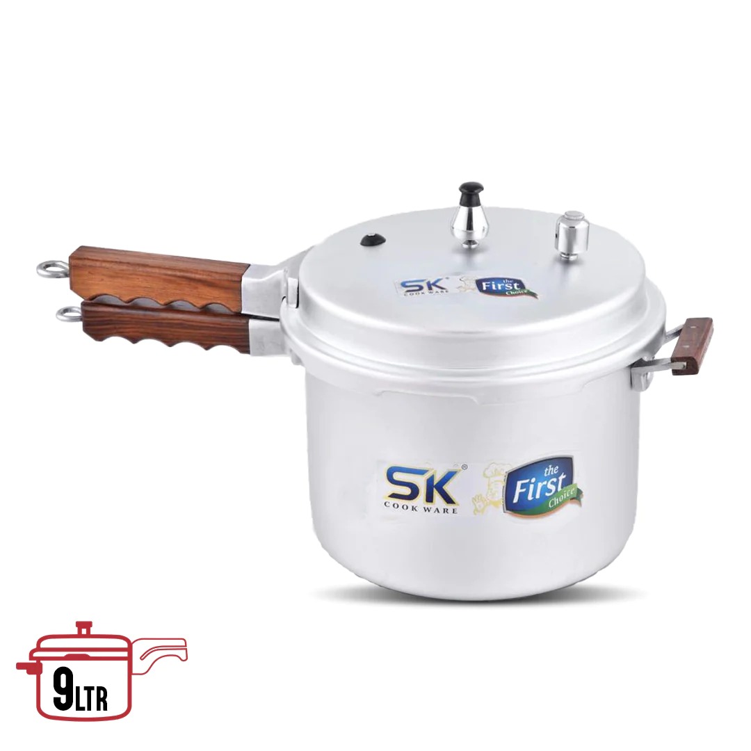 Wood Handle Pressure Cooker – SK Cookware Rose Wood Pressure Cooker ...
