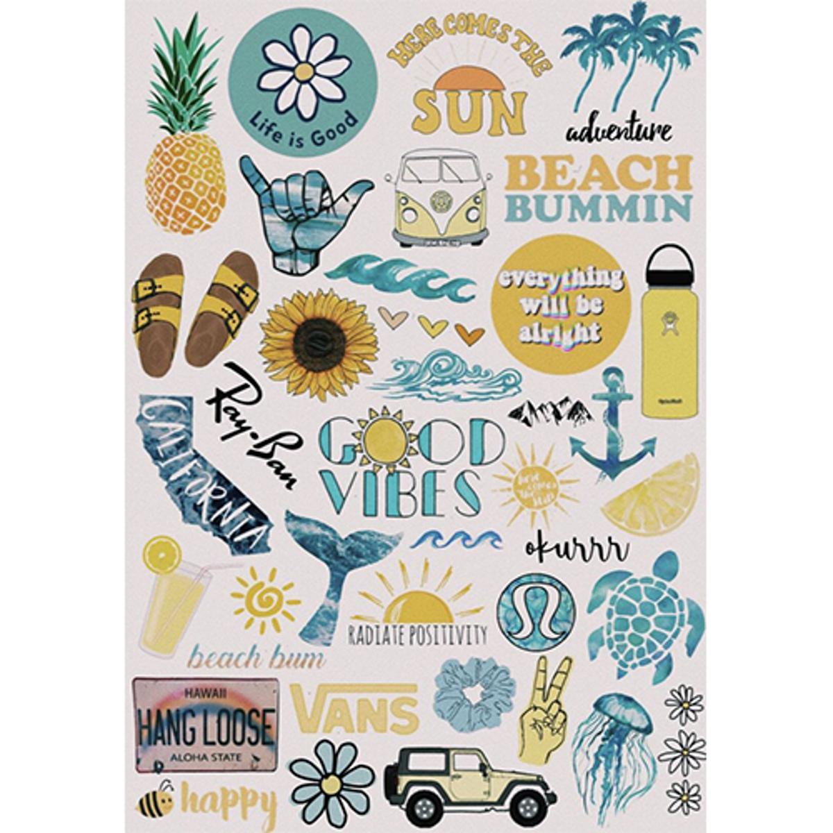 COOL A4 size Uncut Aesthetic Sticker Multicolor | Stickers for Fridges ...