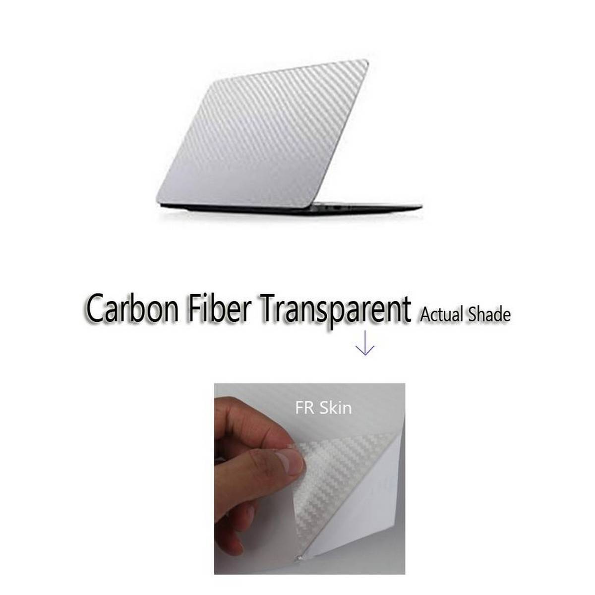 Universal Laptop Back Skin Carbon Fiber Texture | Daraz.pk