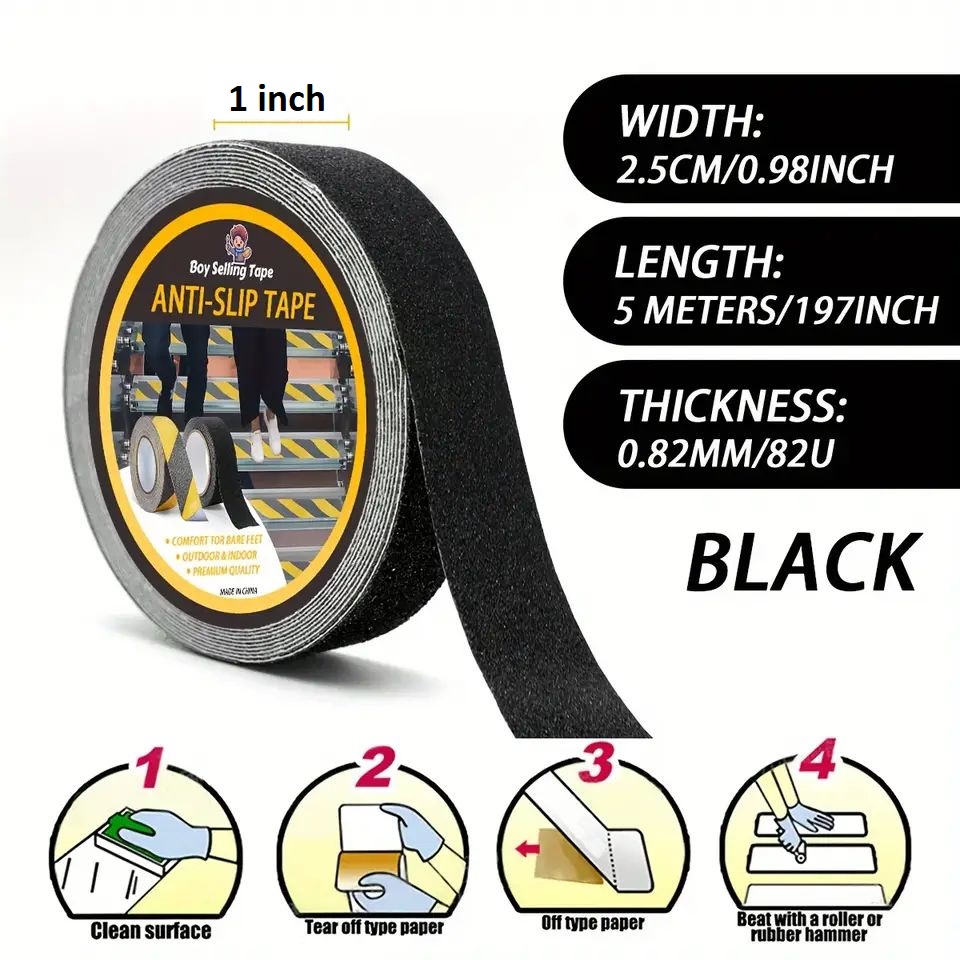 5M Heavy Duty Anti Slip Tape Waterproof Outdoor Grip Tape For Stair ...