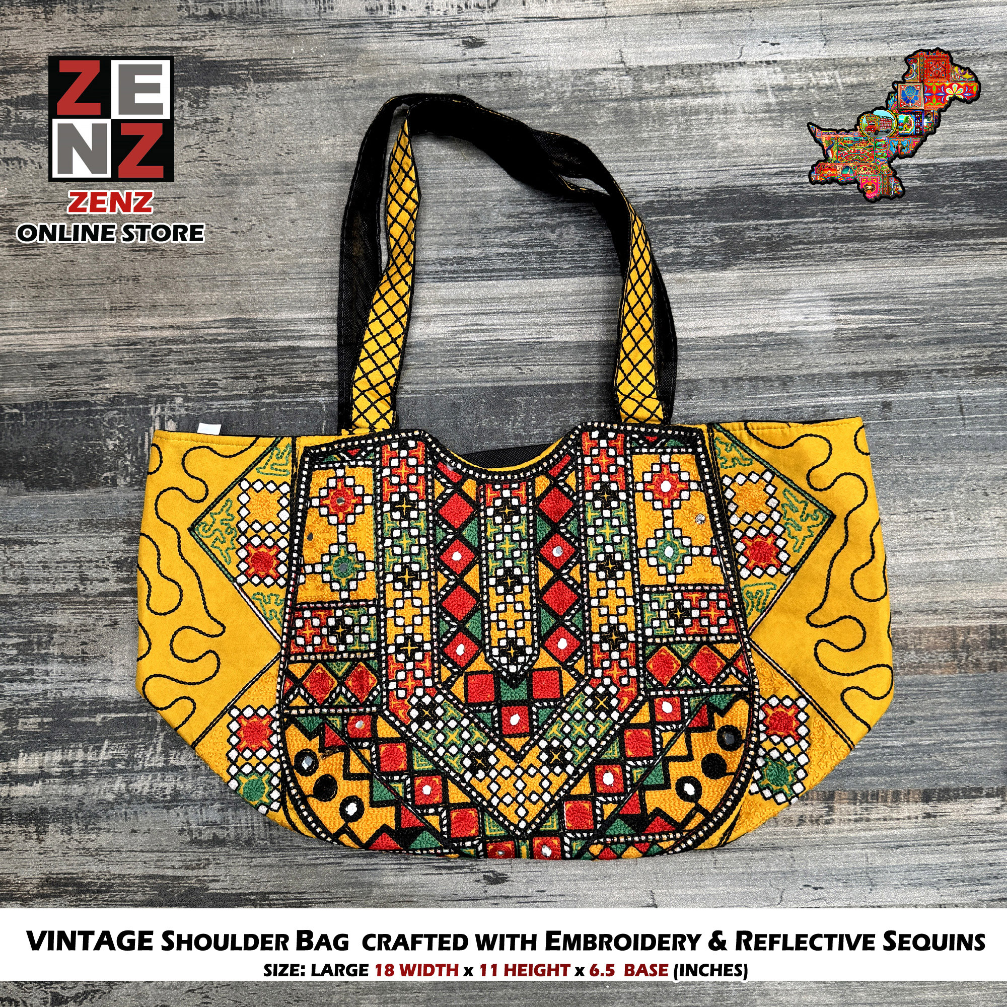 Pakistani Traditional Cultural Embroidered Hand Shoulder Boho Bag Purse ...