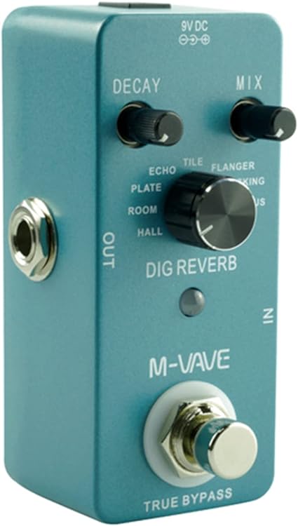 DIG REVERB Digital Reverb Guitar Effect Pedal 9 Reverb Types Decay ...