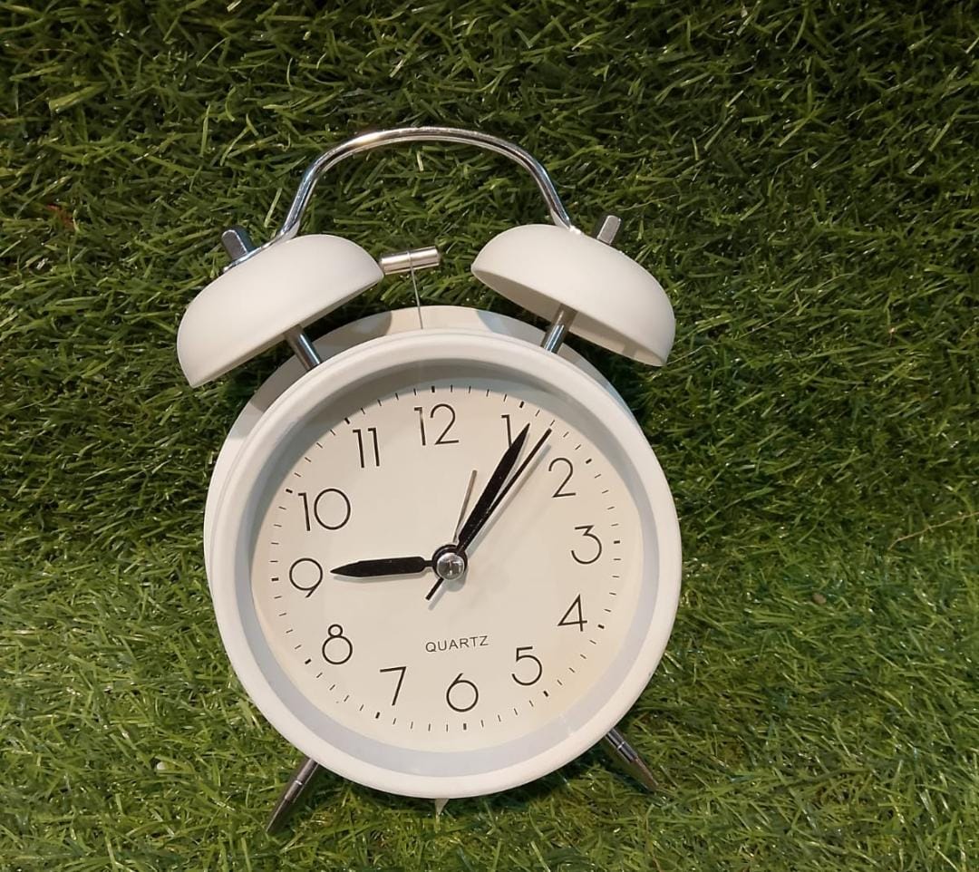 Alarm Clock Metallic - Modern Design with Silent Sweep Movement ...