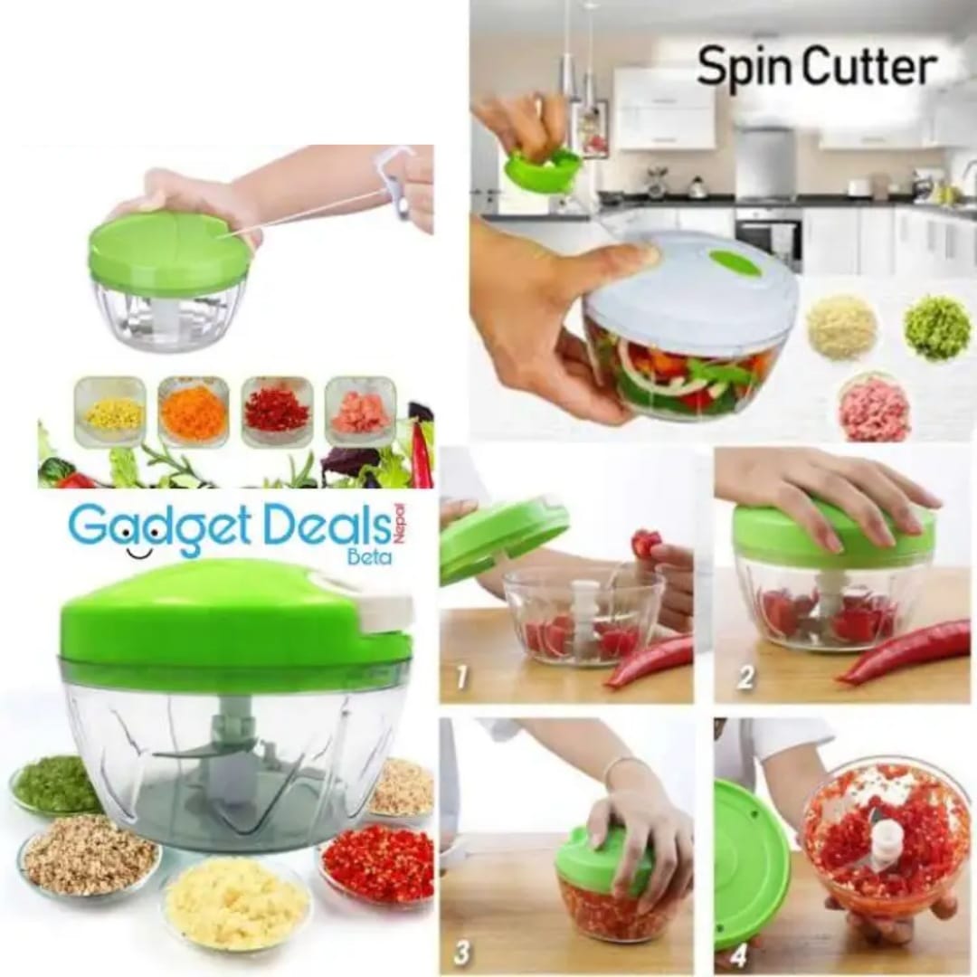 YYS Small Mini Portable Turbo Cutter Chopper Manual Easy Spin Cutter ...