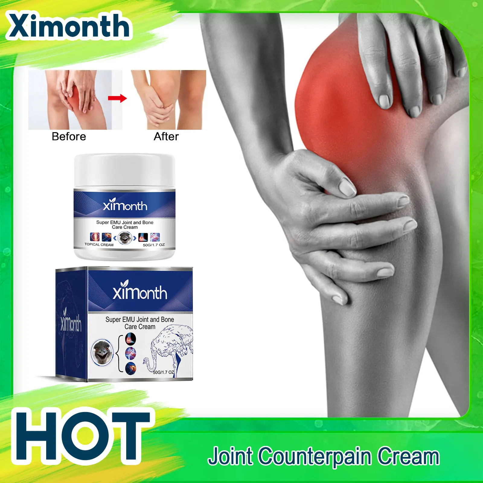 Muscle Counterpain Cream Joint Knee Pain Relief Lumbar Sprain Analgesic Anti Inflammatory ...