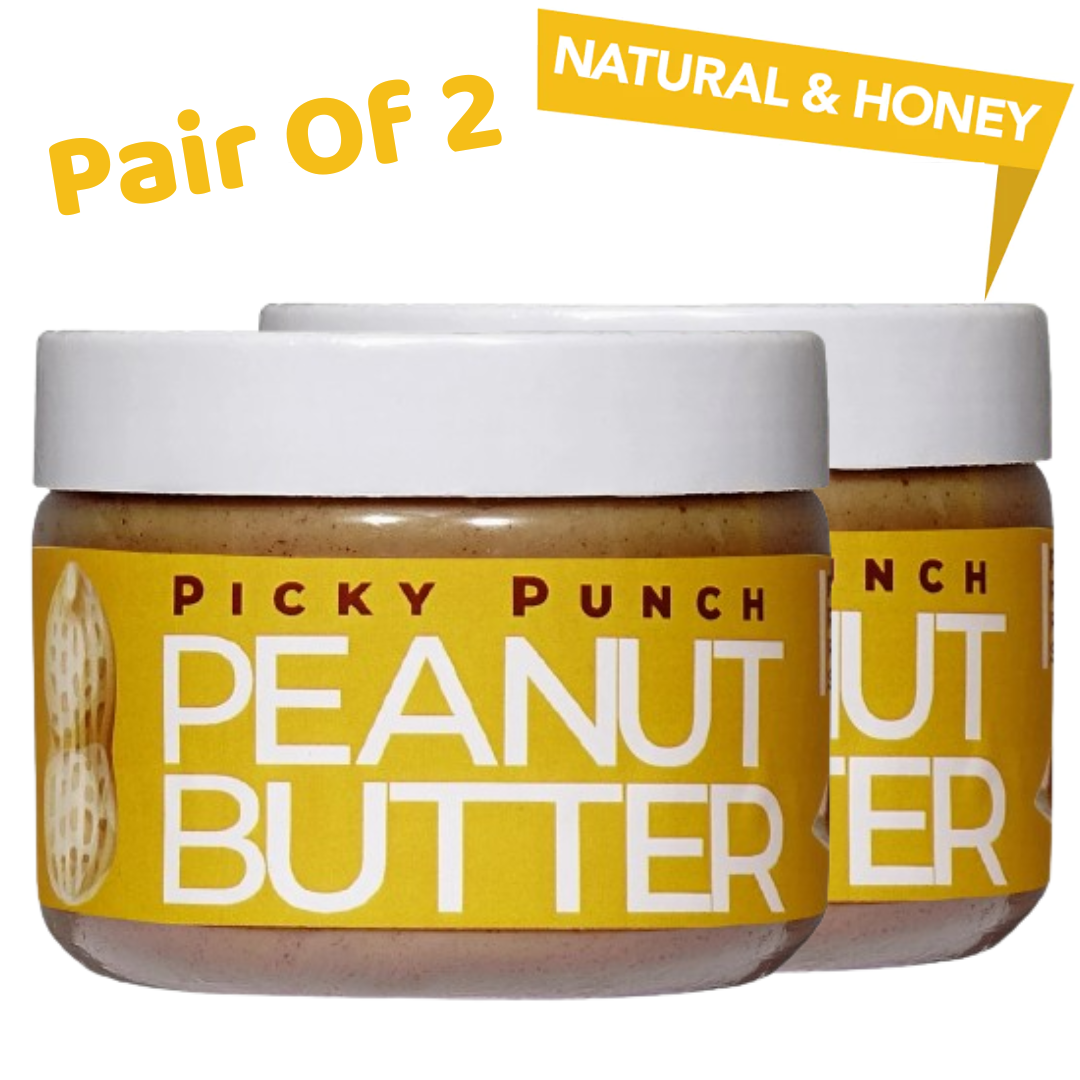 Picky Punch Honey Peanut Butter 1kg - Pair of 2 - Natural - High Protein | Daraz.pk