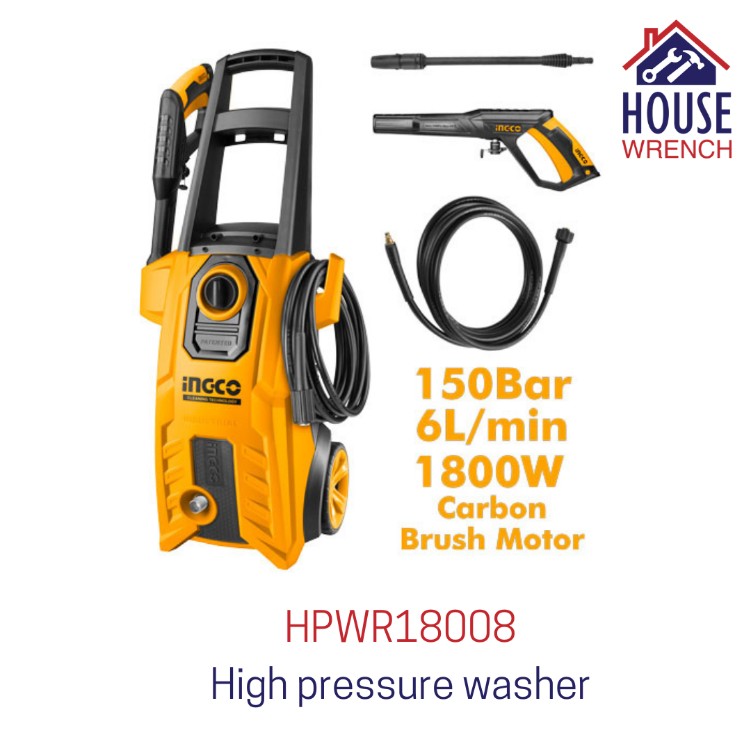 INGCO INDUSTRIAL HIGH PRESSURE WASHER 1800W with free ingco gift | Daraz.pk