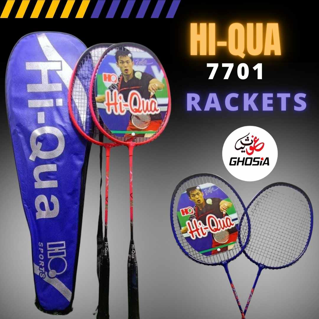 Ghosia Store HI-Qua Badminton Racket Pair with bag - 7701 | Daraz.pk