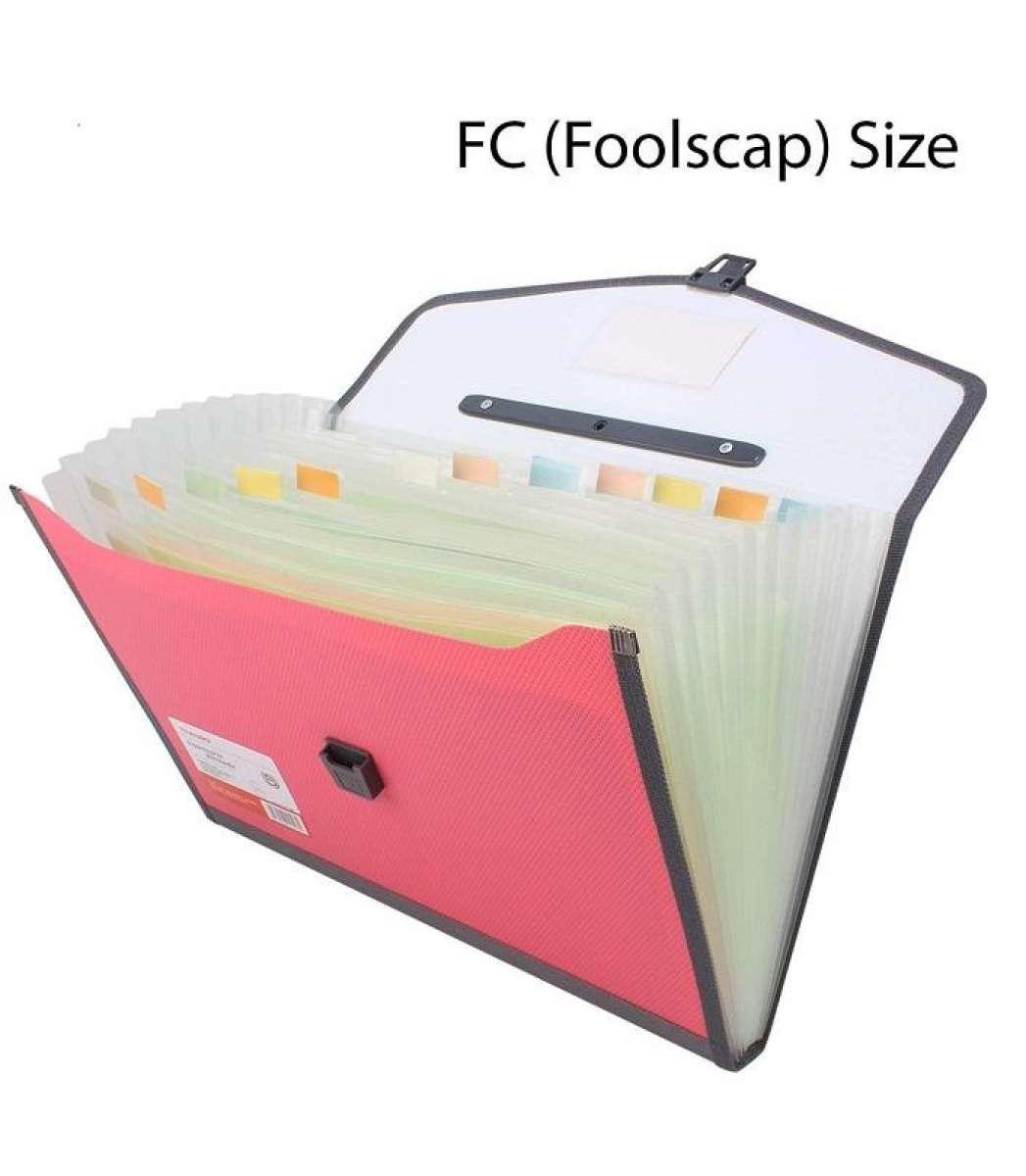 TRANBO Plastic Expanding Bag File Folder with 13 Section Pockets ...