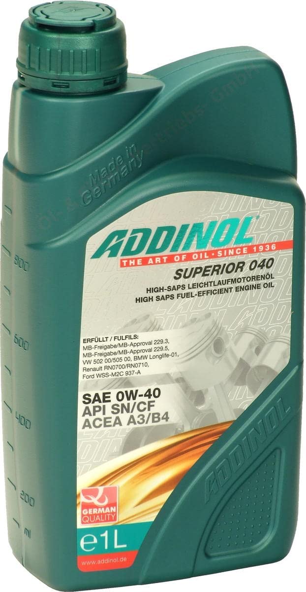 ADDINOL SUPERIOR 0W-40 Made In Germany -1 litre | Daraz.pk