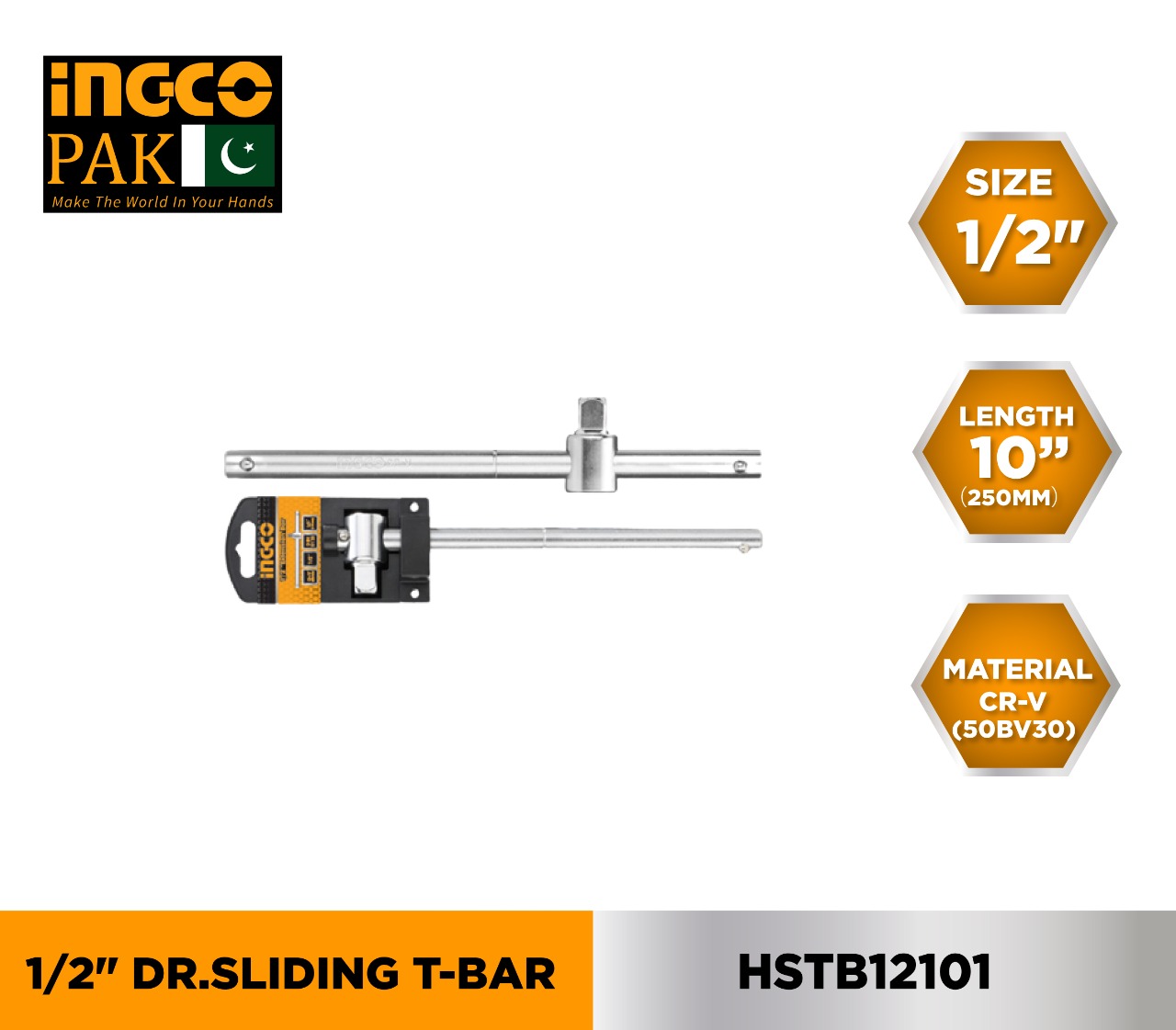 Ingco 1/2" DR.Sliding T-bar | Daraz.pk
