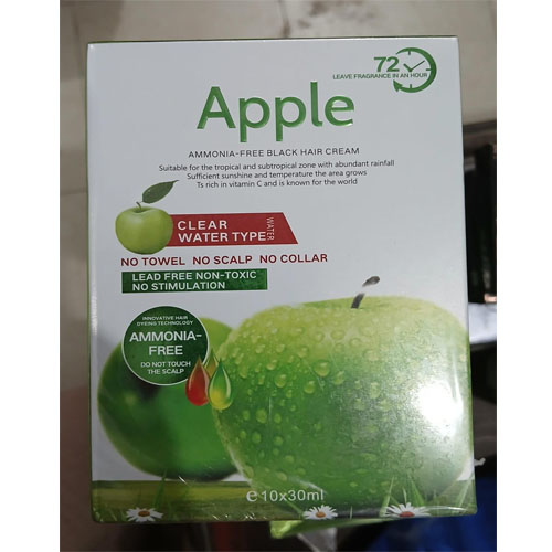 New Imported Apple Hair Color 72H Natural Black Ammonnia Free 30ml Each ...
