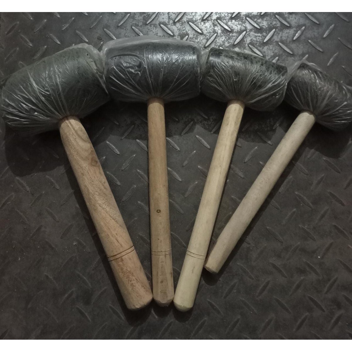 Rubber Hammer Tile Hammer with Round Head and Wooden Handle for DIY ...