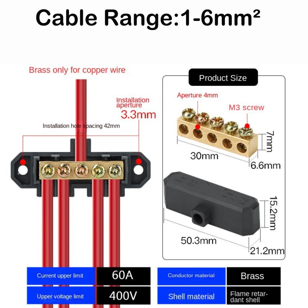 Docking High Power High Power Splitter Conductor Brass Wire Connector ...