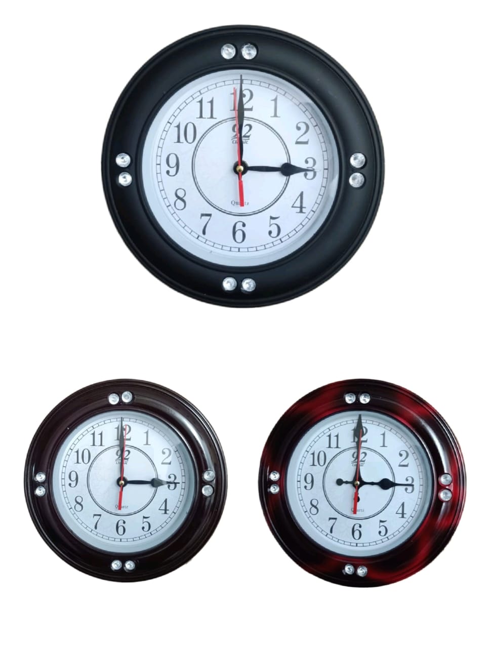 Pack of 3 Elegant High Quality Wall Clock (Free Delivery) | Daraz.pk