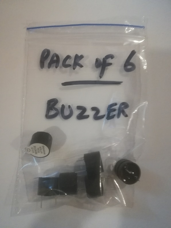 Pack of 6 - Piezo Active Buzzer 3V To 12V Magnetic Long Continous Beep ...