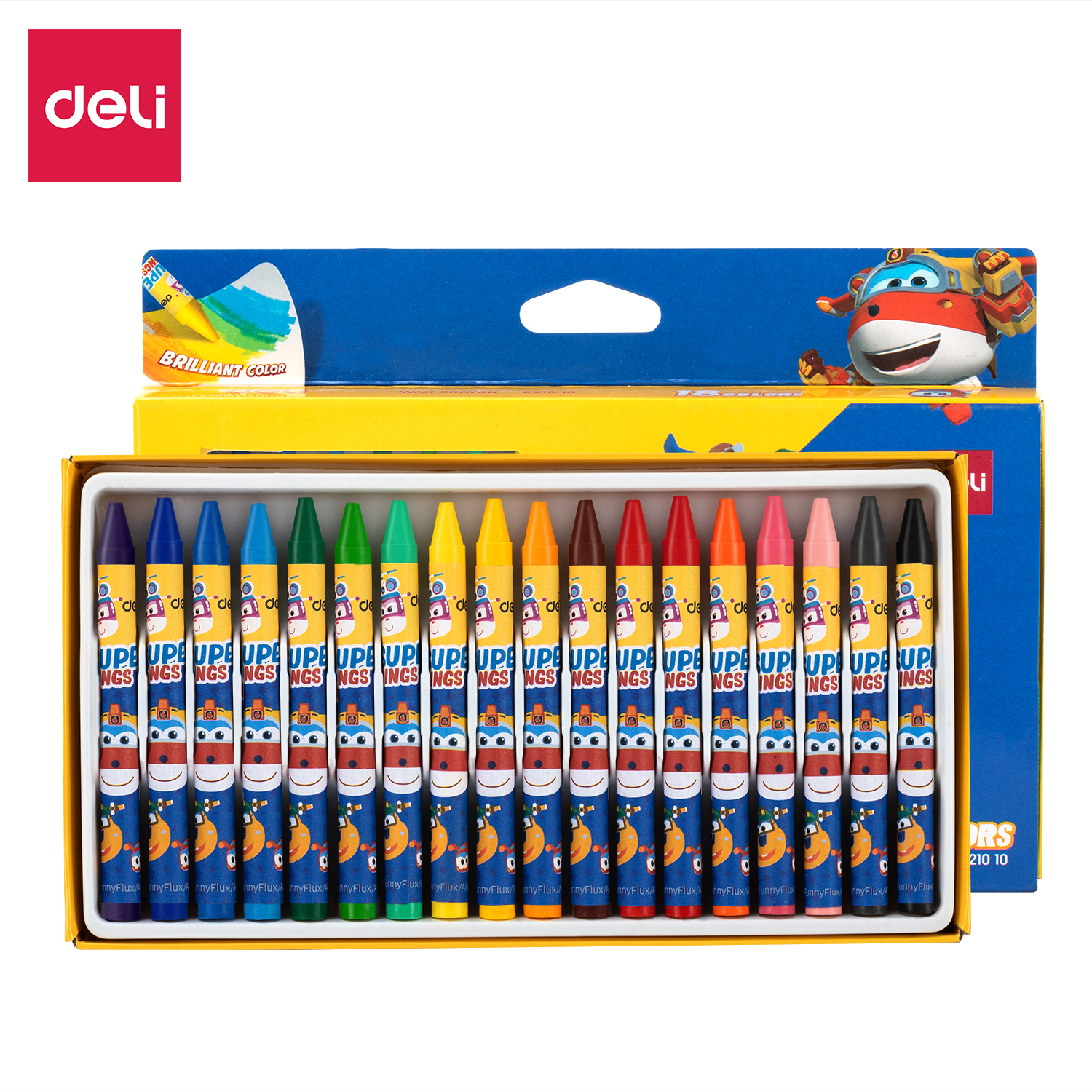Deli - EC21010-Wax Crayon - 18 Colors | Daraz.pk