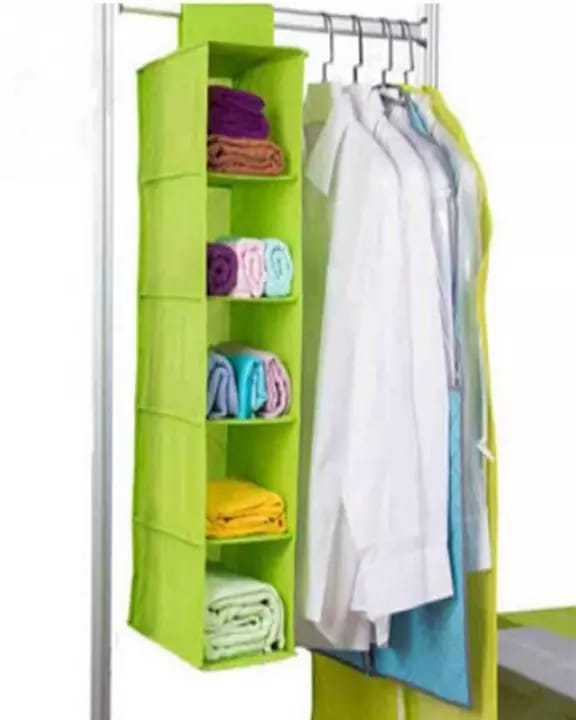 Closet Organizer Hanging Storage Bag Wardrobe Cloth Organizer 5/6 ...