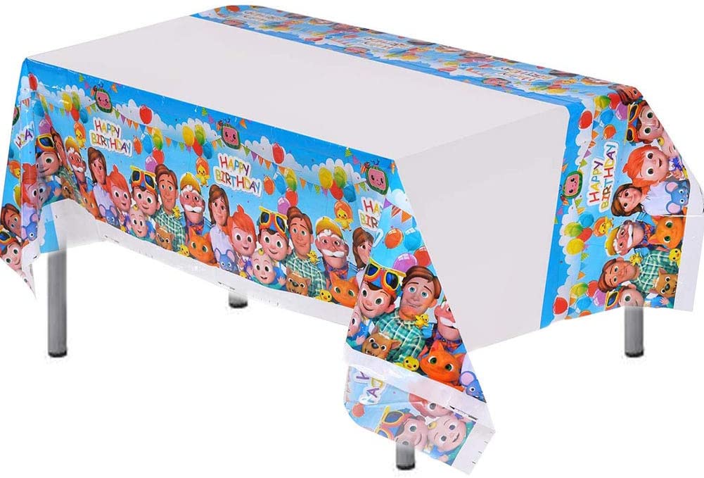 Cocomelon Theme Table Cover For Birthday Party Supplies, Decorations ...