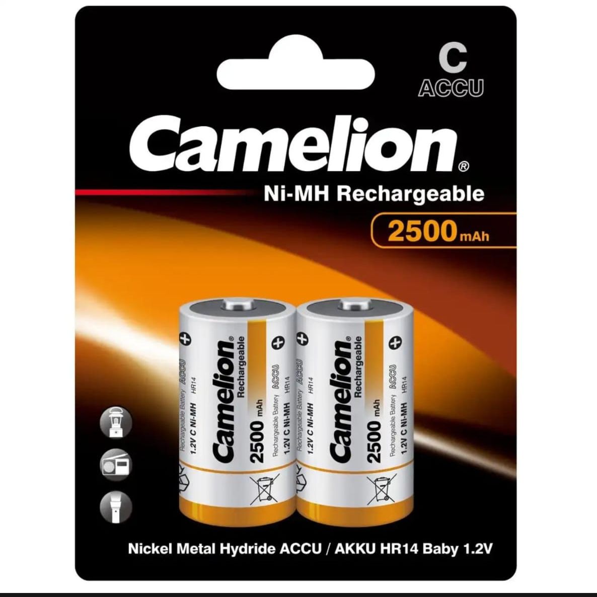 Camelion C Size Cell Rechargeable Batteries 2500 Mah | Daraz.pk