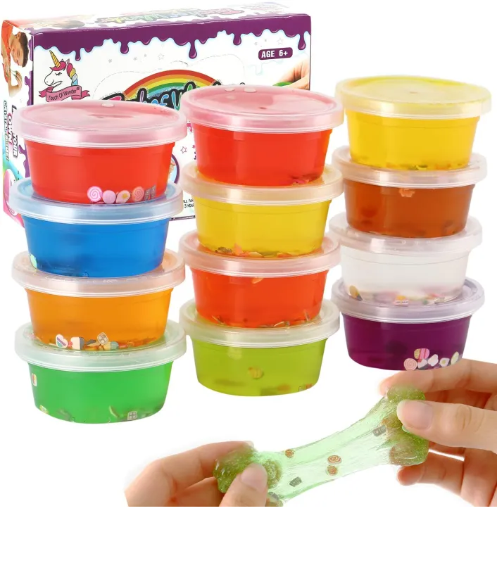 Pack of 12 Slime For Kids Magic Crystal Soft Slime Fluffy Slime Playful ...