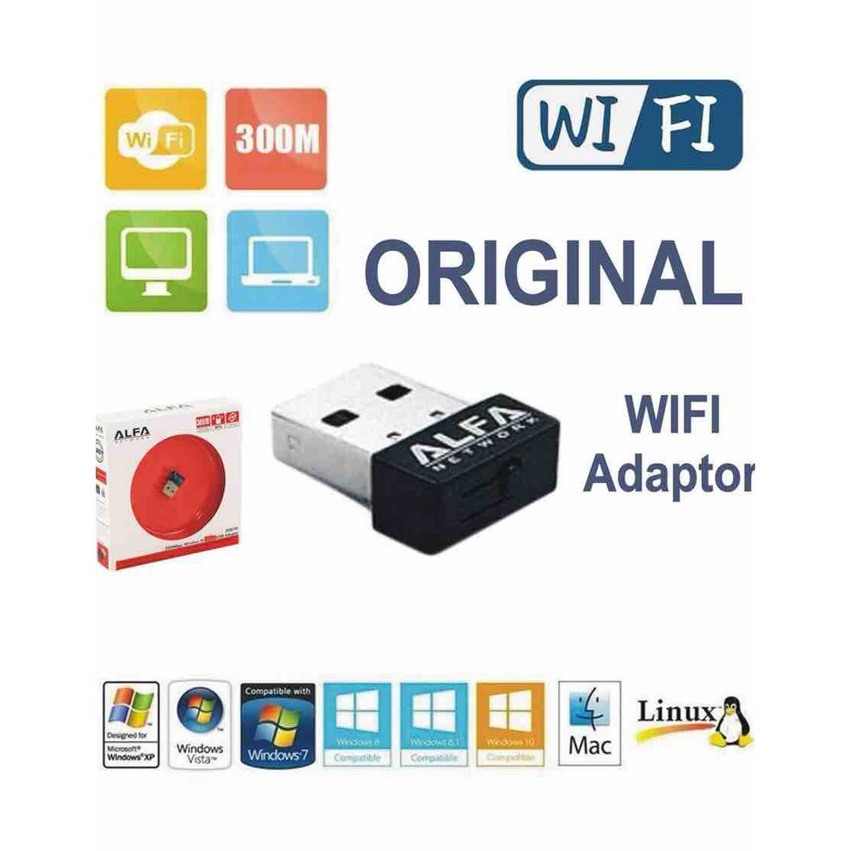 Mini Alfa WiFi USB Adapter 300Mbps with Driver CD - 100% Original 300Mbps | Daraz.pk