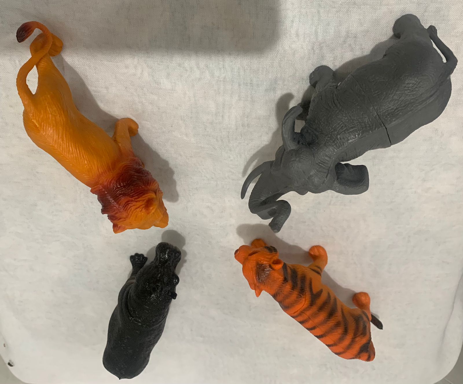 Pack of 4 pcs Wild Animal Jungle Zoo Toy Set - Large Size 12cm / 5 Inch ...