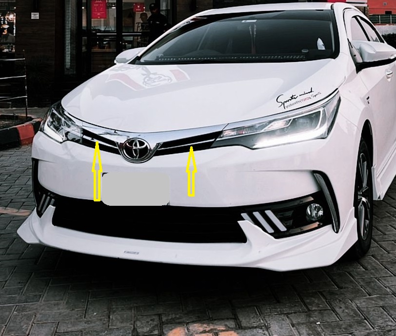 Toyota Corolla Altis Grande 2018 2019 2020 2021 ABS Chrome Trim Front ...