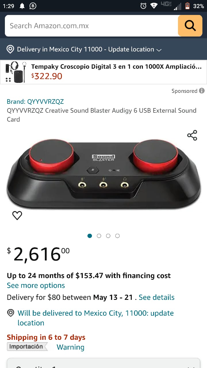 QYYVVRZQZ Creative Sound Blaster Audigy 6 USB External Sound Card ...