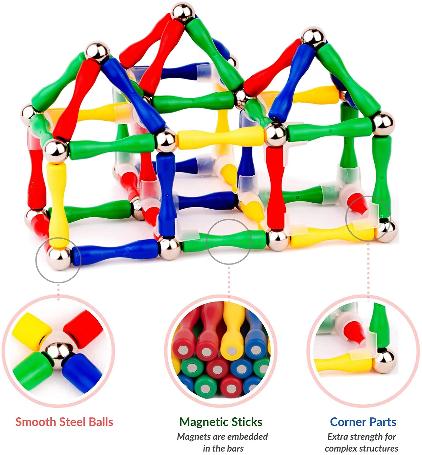 Magnetic Building Set - Educational and Stimulating Magnetic Toy for ...