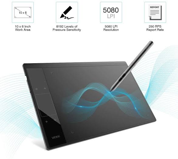 VEIKK A30 Drawing Tablet 10x6 Inch Graphics Tablet * VEIKK VK1060 ...