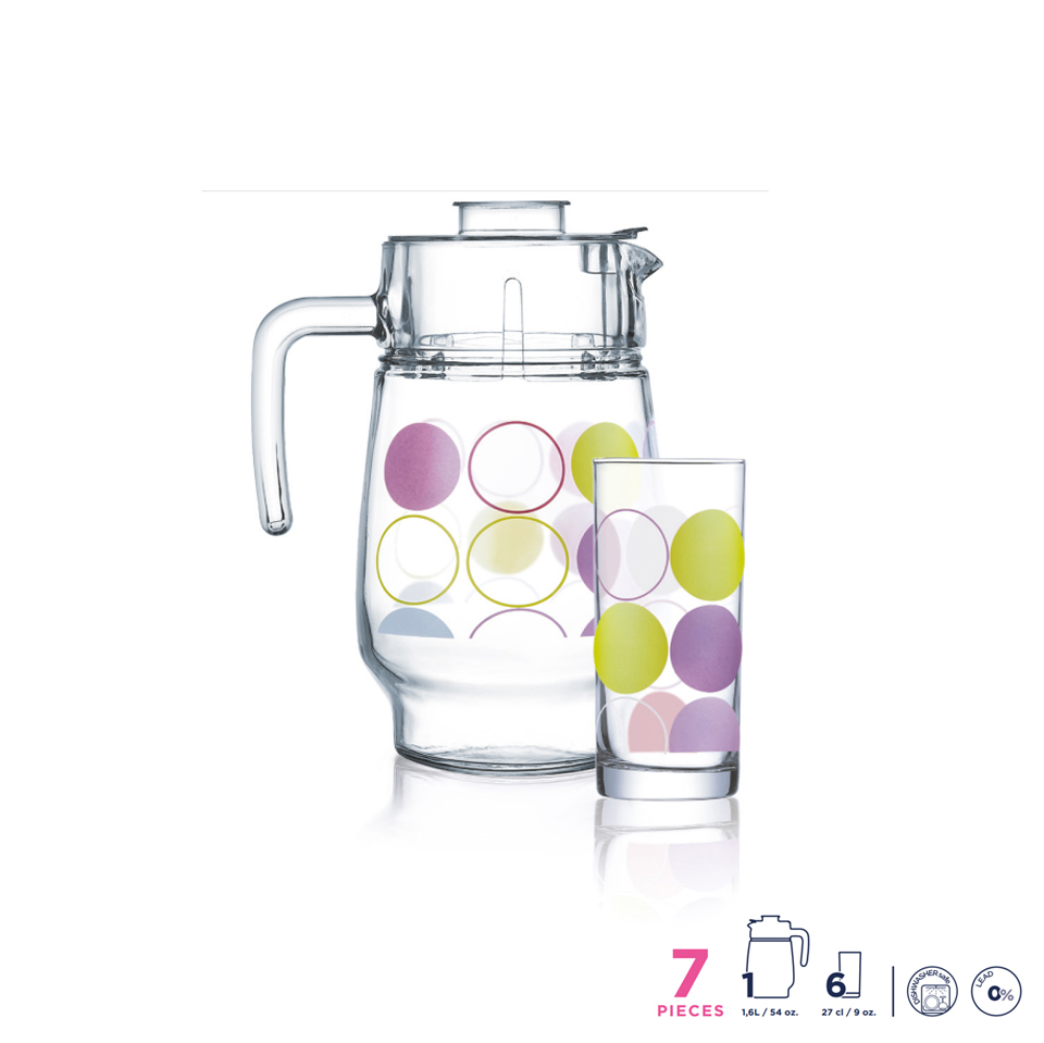 Luminarc 7pcs Zoom White Water Set | Daraz.pk
