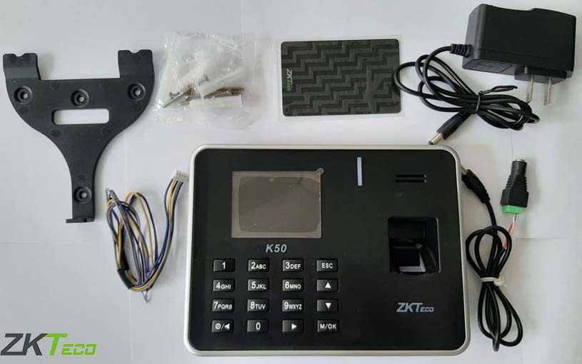 ZKTeco K50 Time Attendance Machine & Access Control Machine, Battery Backup (Biometric ...