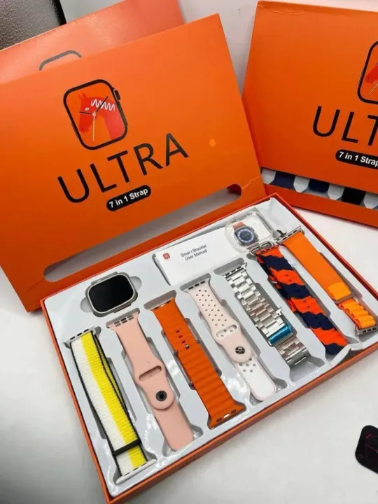 Ultra 7 in 1 Smart Watch complete with complete staps | Daraz.pk