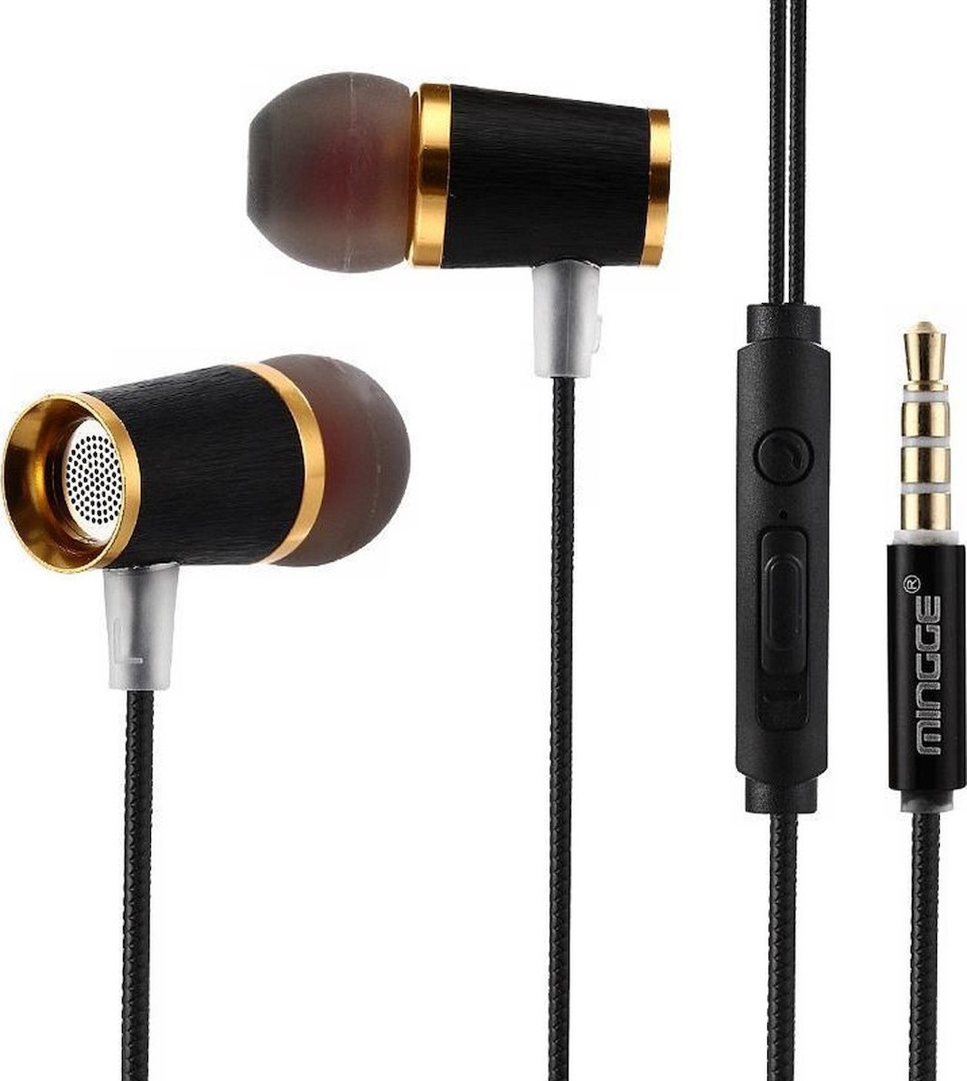 Gold Metal Dm1 In-Ear Earphone Headset In-Ear Earphone With Mic 2 ...