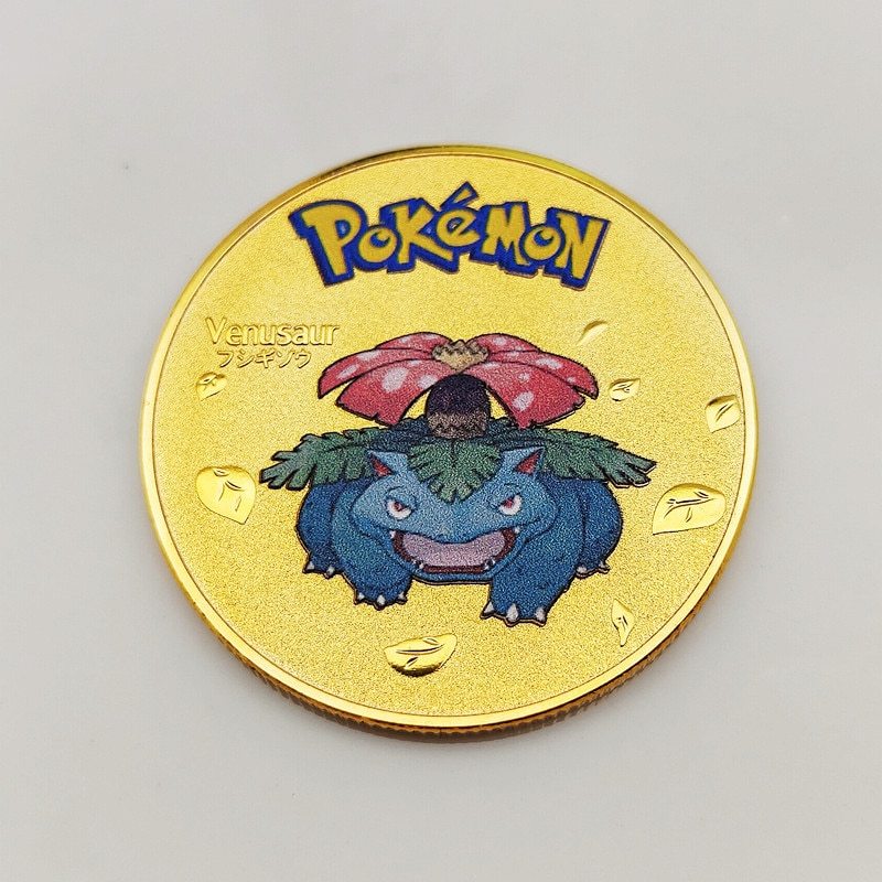 Golden Pokemon Coins Metal Pikachu Coins Charizard Mewtwo Pikachu Metal ...