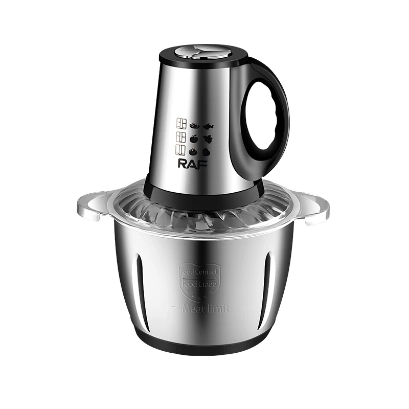 RAF Food Processor - 2-Gear Stainless Steel - 1000W Power - 3L Capacity - R.7032 - Kitchen ...