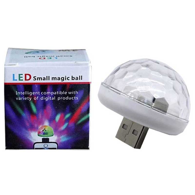 USB Party Lights Mini Disco Ball Led Small Magic Ball Sound Control DJ Stage Light Colorful ...