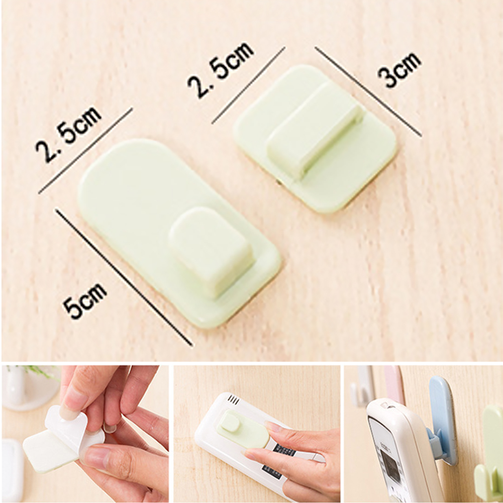 Pack of 2 - Super Adhesive Wall Hooks, TV AC Wall Remote Holder Hook ...