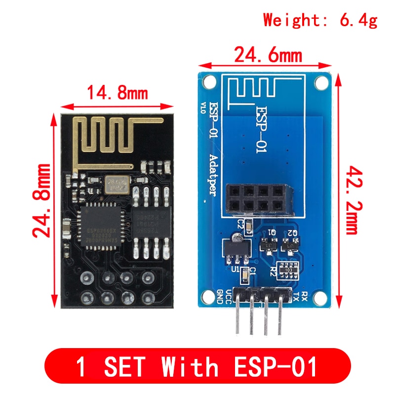 ESP8266 ESP-01 ESP01 Serial Wireless WIFI Module For Arduino Transceiver Receiver Adapter Board ...