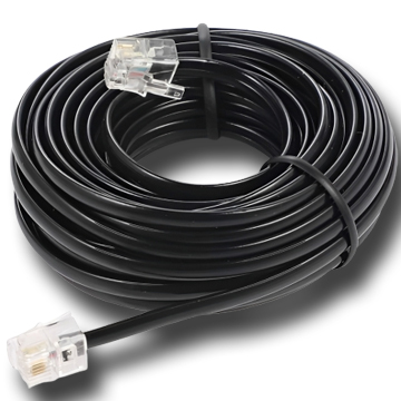 PTCL Telephone cable size 5M, 10M, 15M, 20M. black colour | Daraz.pk