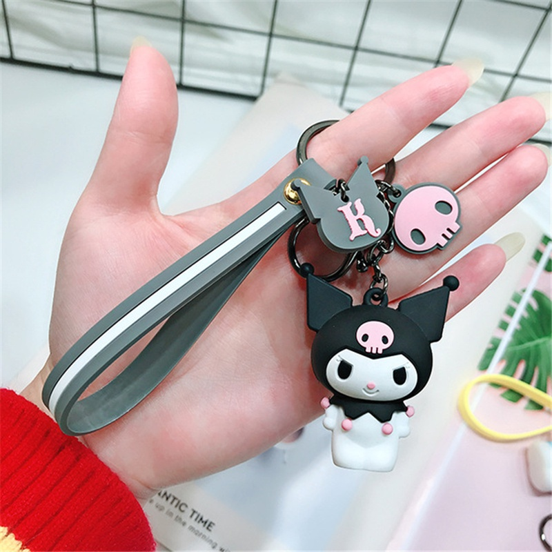 Keychain Sanrio Kitty Melody Keroppi Badtz Pom Purin Cinnamoroll Kuromi ...