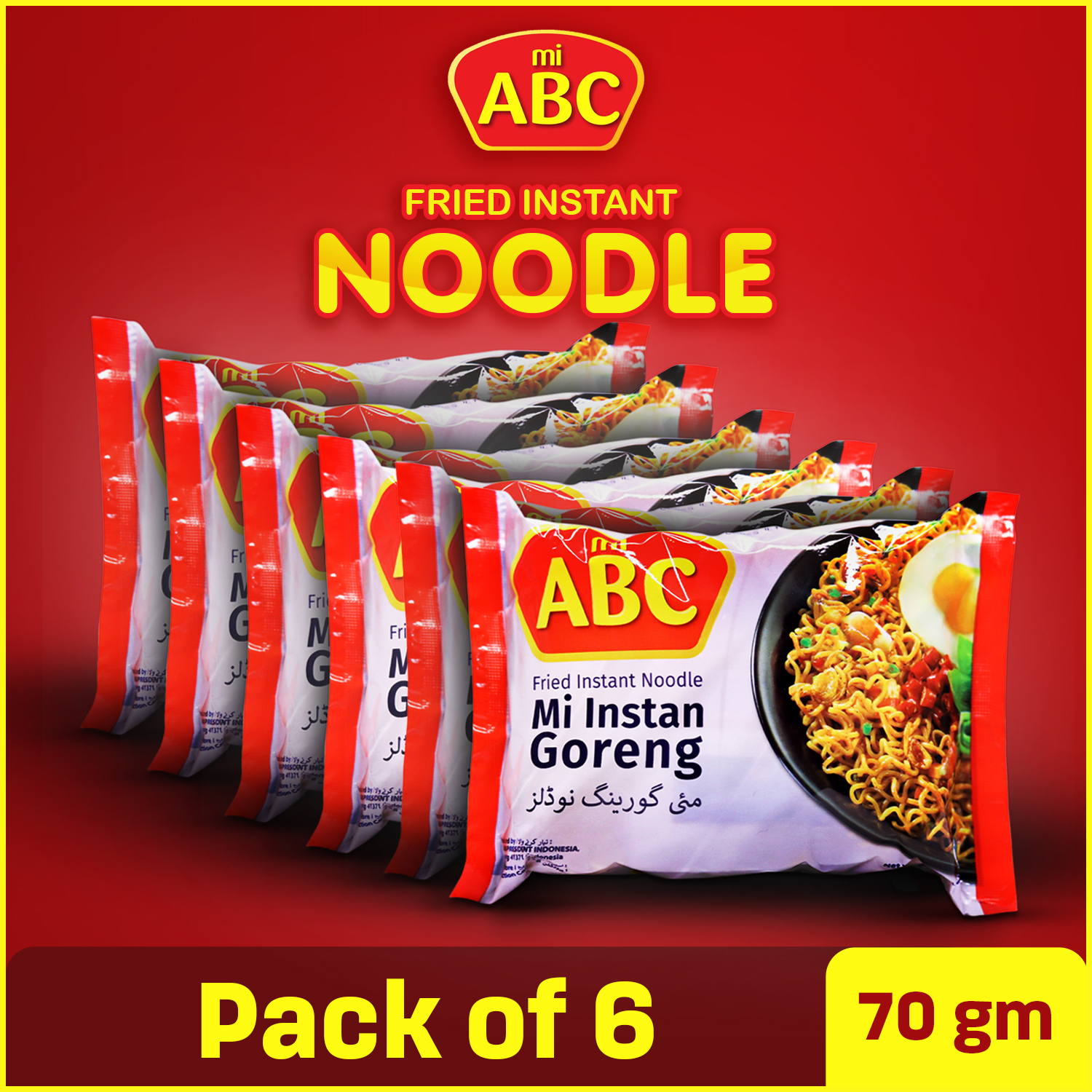 Pack of 6 Indonesian Noodles - Instant Noodles - Hot And Spicy Noodles ...