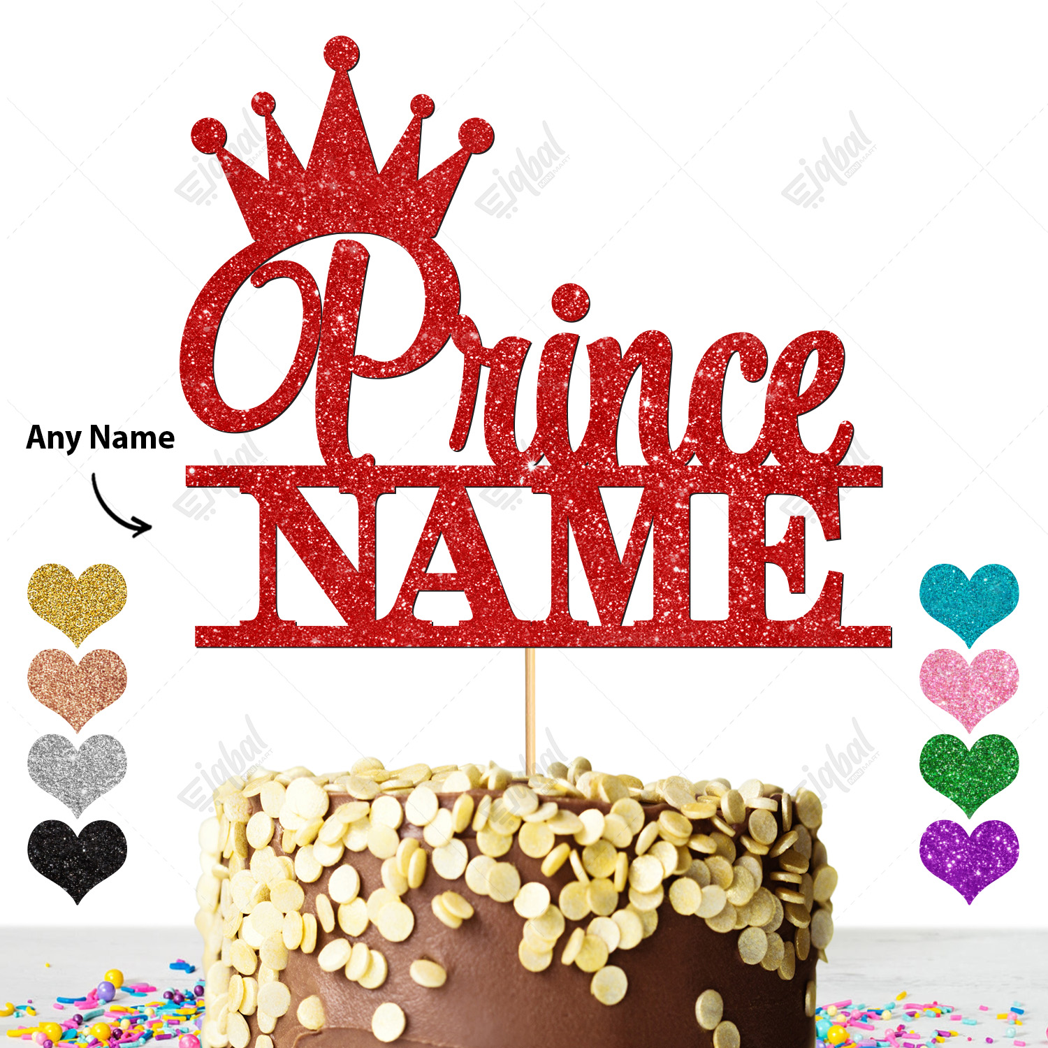 PERSONALISED Prince / Princess Happy Birthday Cake Topper - Party Cake ...